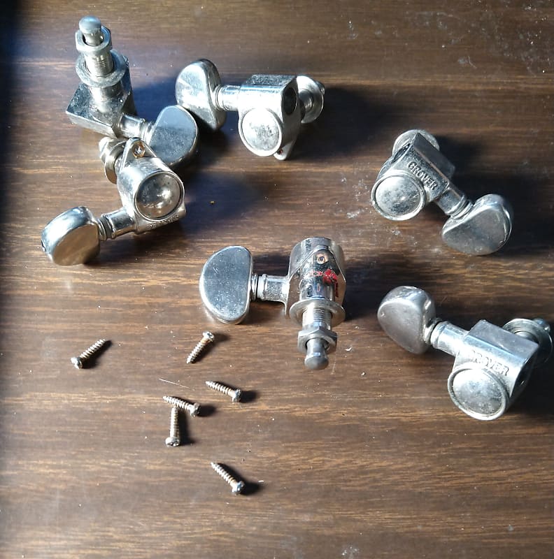 1970s-80s Nickel Grover Tuner set Gibson etc original vintage | Reverb