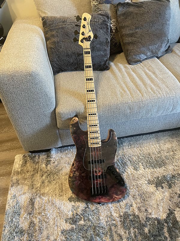 Bass Mod Stabilised Buckeye burl with white limba body 2023 - | Reverb