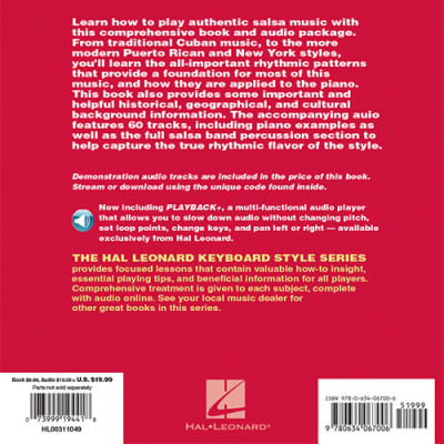 Salsa Piano The Complete Guide Hal Leonard Keyboard Style | Reverb