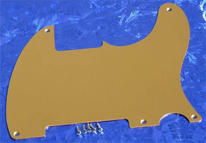 Gold Anodized Aluminum Pickguard For Esquire Tele, 50's Style | Reverb