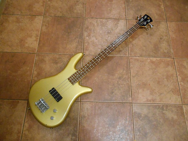 Spector Performer Bass Guitar. Gold Sparkle. EMG-HZ Pickup. | Reverb