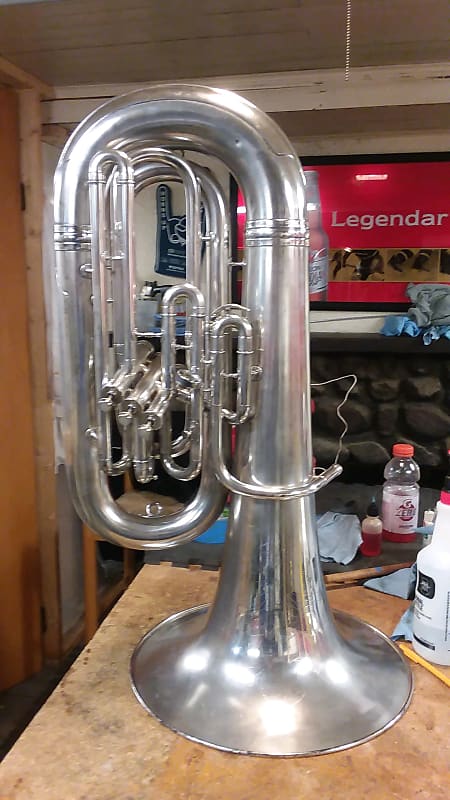 Conn Eb 12J Tuba - 1922 - Silver | Reverb