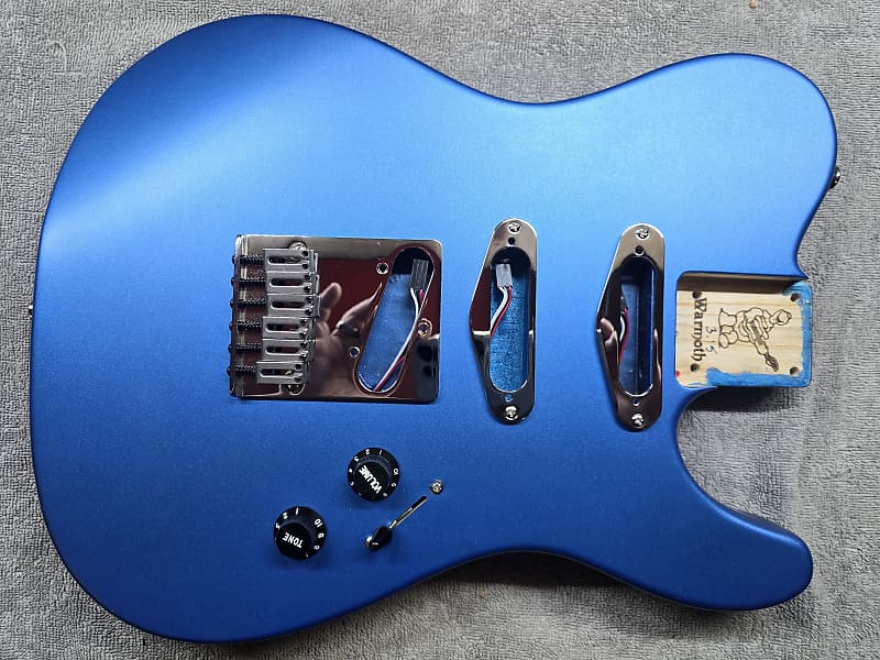 Warmoth Tele custom body - Satin lake placid blue | Reverb