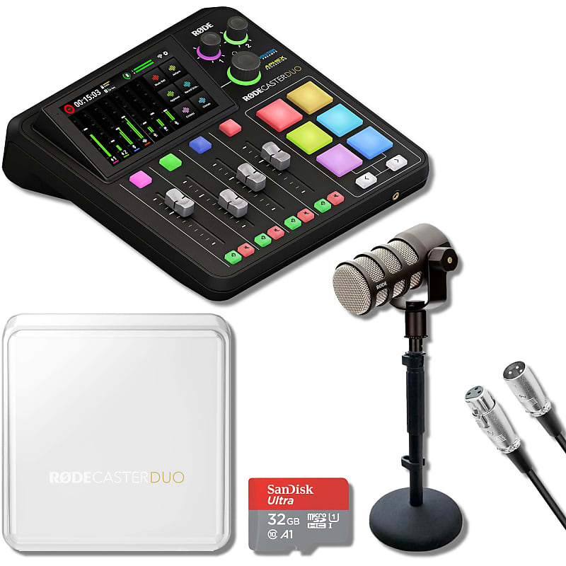 Rode RODECaster Duo Streaming Mixer (Black) with Rode Podmic | Reverb