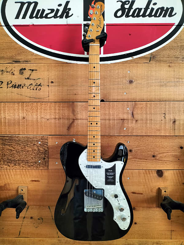 Fender Vintera II Telecaster Thin Line MN Black | Reverb