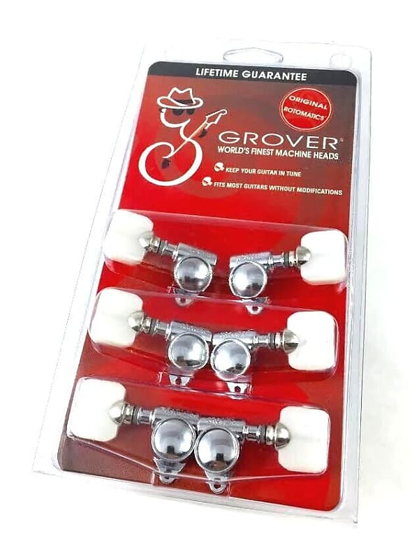 Grover Chrome/Pearloid "Milk Bottle" Rotomatic Tuners for | Reverb