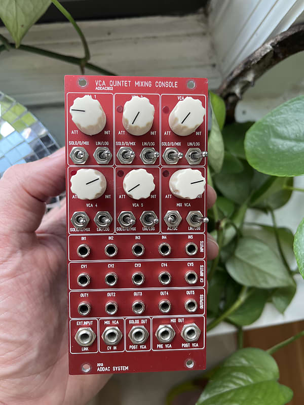 ADDAC System 802 quintet mixing vca console - Red | Reverb