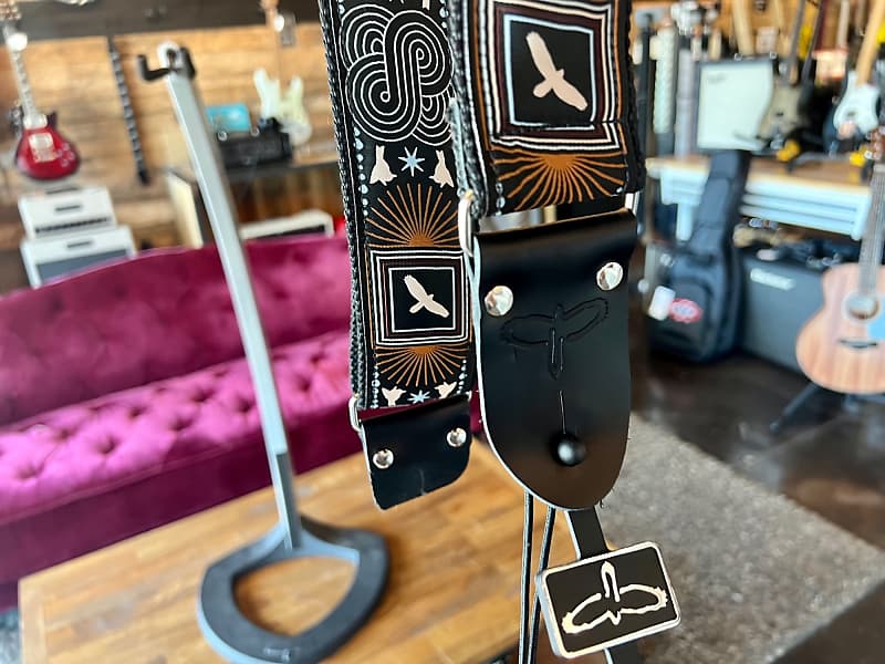 PRS 2" Deluxe Retro Custom Jacquard Guitar Strap, Beige Birds | Reverb