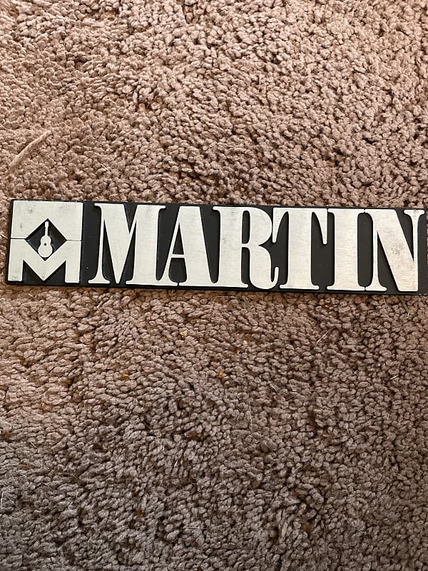 Vintage martin guitar aluminum plate, Logo Name Plate Badge | Reverb