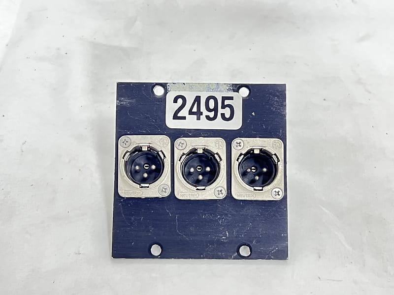 Neutrik X3 Male XLR 3 Pin Rack Plate Panel #2495 (One) | Reverb
