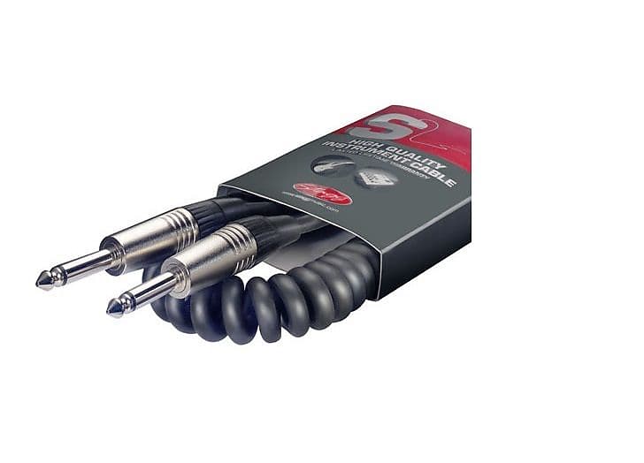 Stagg 3m Deluxe Coiled Instrument Guitar Cable | Reverb UK