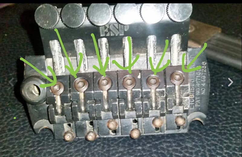 String lock saddle screw set for ESP Sinclair Synclear | Reverb