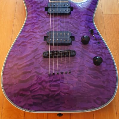 ESP LTD MH-1000NT-QM See Thru Purple 2022 - See Thru Purple | Reverb