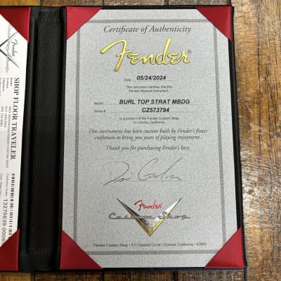 Fender Custom Shop Masterbuilt Dennis Galuszka Custom Buckeye | Reverb