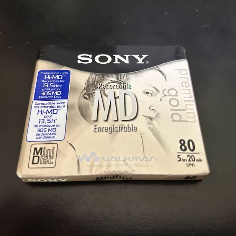 Sony Mini Disc 1990-2010 - NOS - Gold 80 | 5 hrs 20 minutes | Reverb