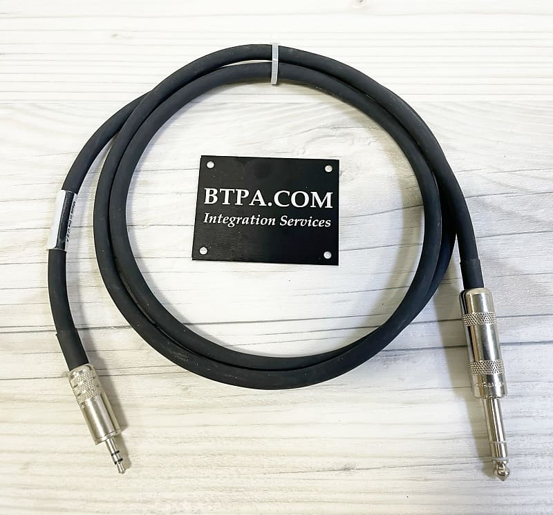 BTPA Straight 1/4" TRS to 3.5mm (1/8") TRS Cable - 4ft long | Reverb