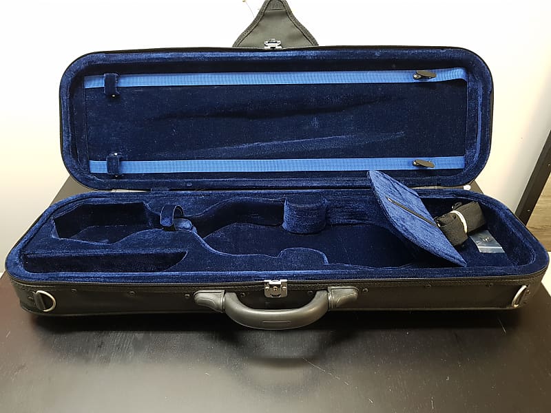 Fuentez 3-4 Violin Case Black, Blue interior | Reverb