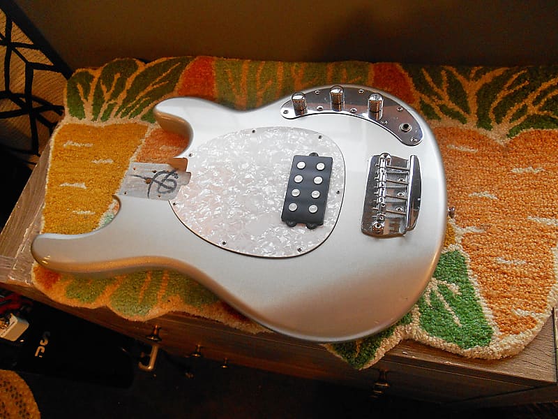 OLP MM Stingray Bass Body. Loaded. Silver Flake. | Reverb