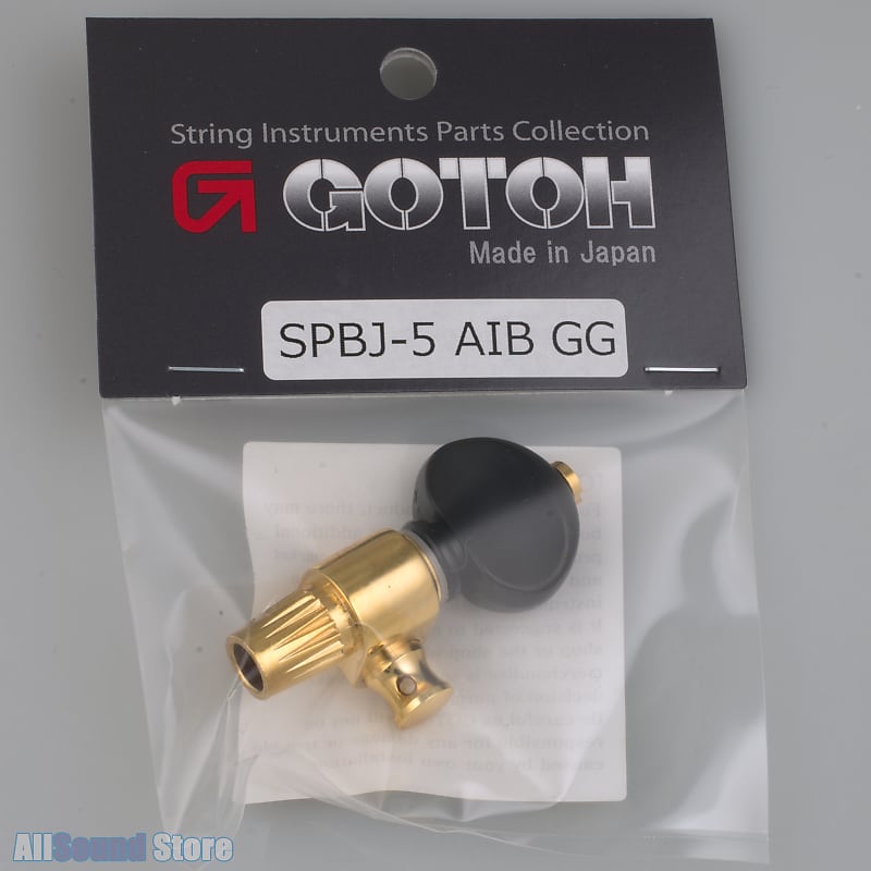 Gotoh SPBJ-5-AIB-GG 5th String Banjo Tuning Key 13:1 w/ Black | Reverb
