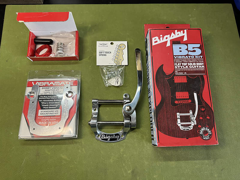 Bigsby B5 w/ V5 Vibramate Mounting Kit & Reverend Soft Spring | Reverb
