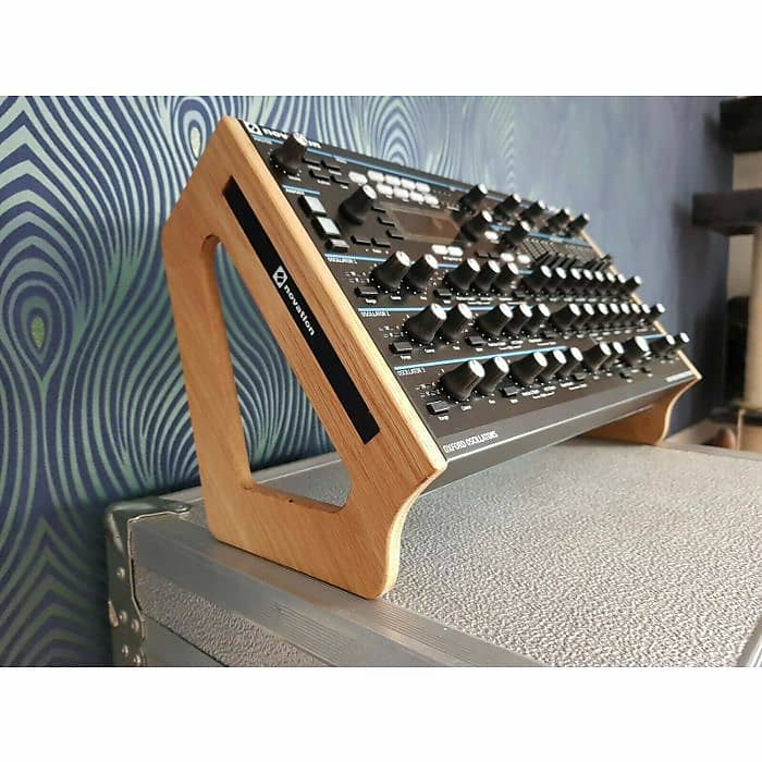 Synths & Wood Solid Oak End Cheeks Dual Angle Stand For | Reverb