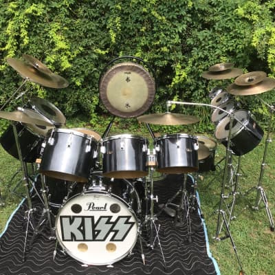 Pearl Peter Criss 1970’s KISS Alive 2 Drum Set Black/Chrome | Reverb
