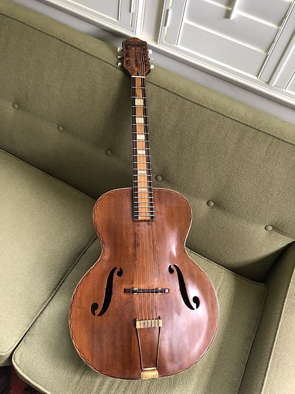 Harmony Patrician Archtop guitar 1940s Natural Left Handed | Reverb