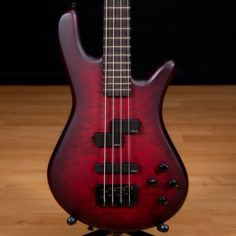 Spector NS Pulse II 4 Bass Guitar - Black Cherry Matte SN | Reverb
