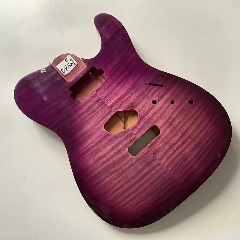 Purple Burst Tiger Maple Top Telecaster Tele Style Guitar Ash | Reverb