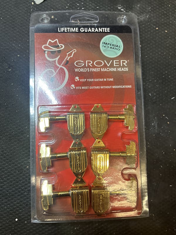 Grover Imperial Gold Tuners Tuning Keys 16:1 Ratio - Gold | Reverb