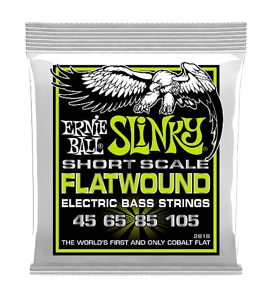 Ernie Ball Regular Slinky Cobalt Flatwound Short Scale | Reverb
