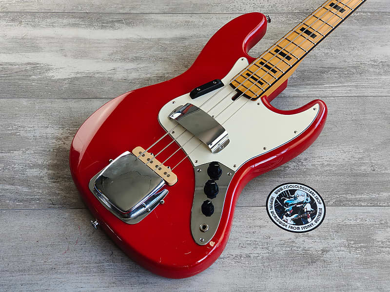 1970's Cimar (Ibanez) '75 Reissue Jazz Bass (Torino Red) | Reverb