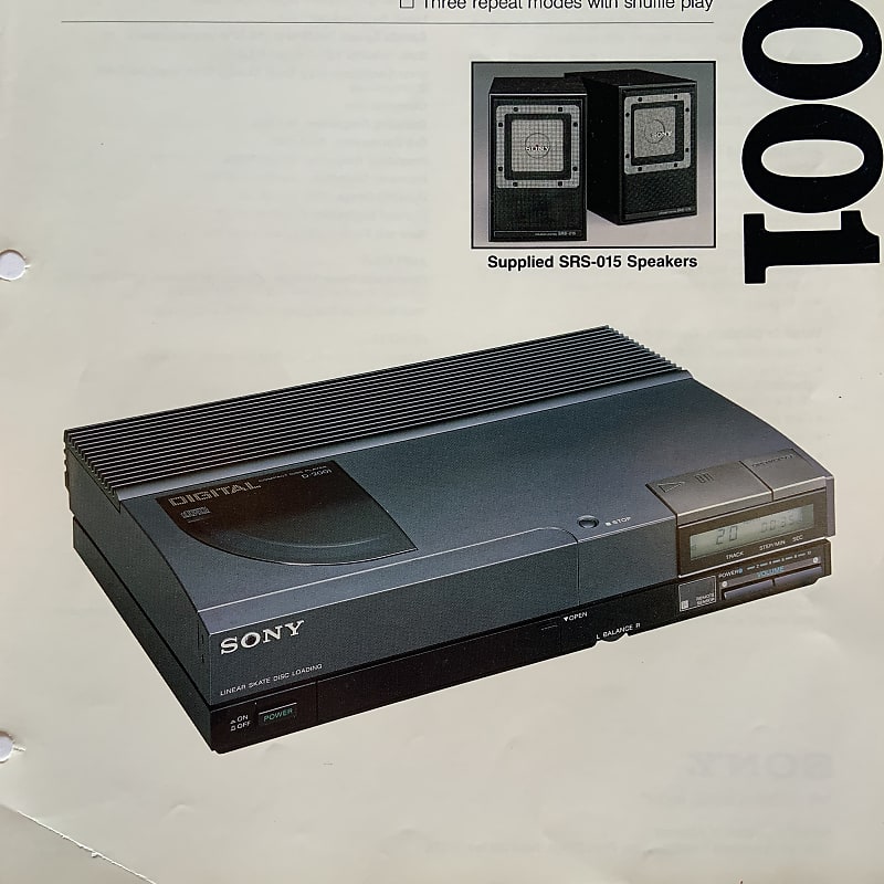 Sony D-2001 1987 dealer sheet | Reverb