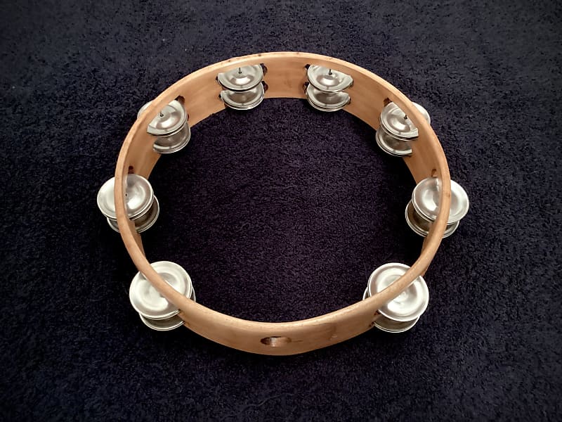 Ludwig 10” Headless Tambourine Double Row Solid Rock Maple | Reverb