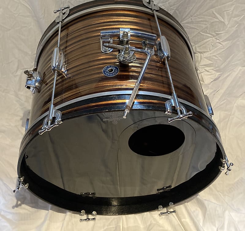 Zim-Gar 14 x 20 Bass Drum Bronze Swirl 60-70s | Reverb