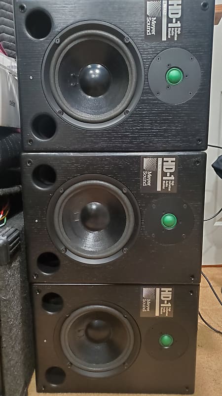 (3) Meyer Sound HD-1 Studio Monitors 1990's - Black | Reverb