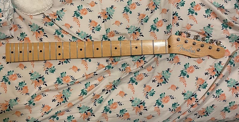 2018 Fender Baja 50's Telecaster neck, tuners, string tree | Reverb