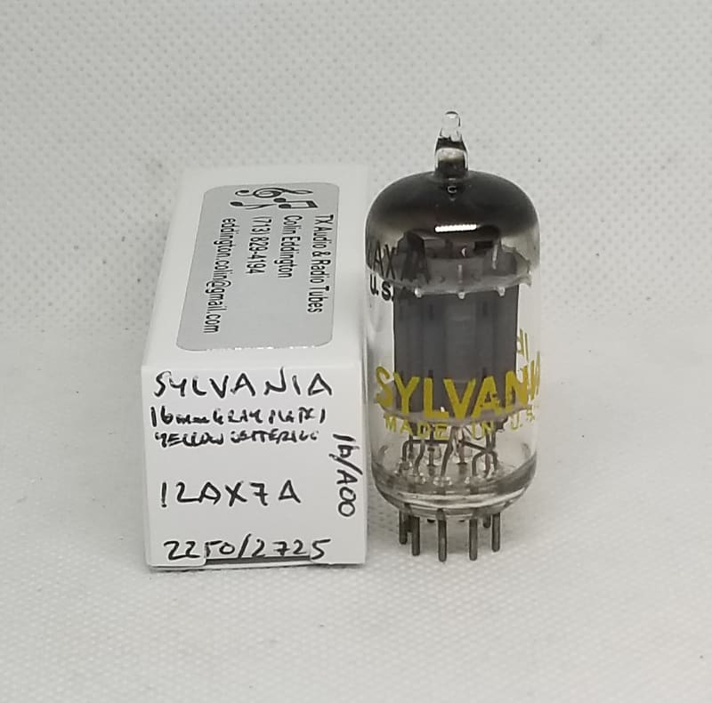 Sylvania 12AX7A Gray Plate Single NOS ECC83 12AX7 12AX7A | Reverb
