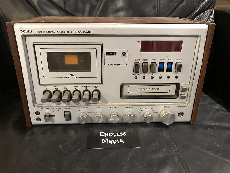 Sears Model 266 23482 050 AM/FM Tuner 8-Track Cassette Tape | Reverb