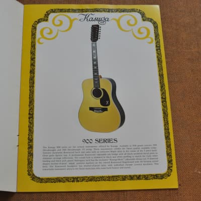 Kasuga Guitars. Vintage catalog booklet brochure. ca 1971. | Reverb