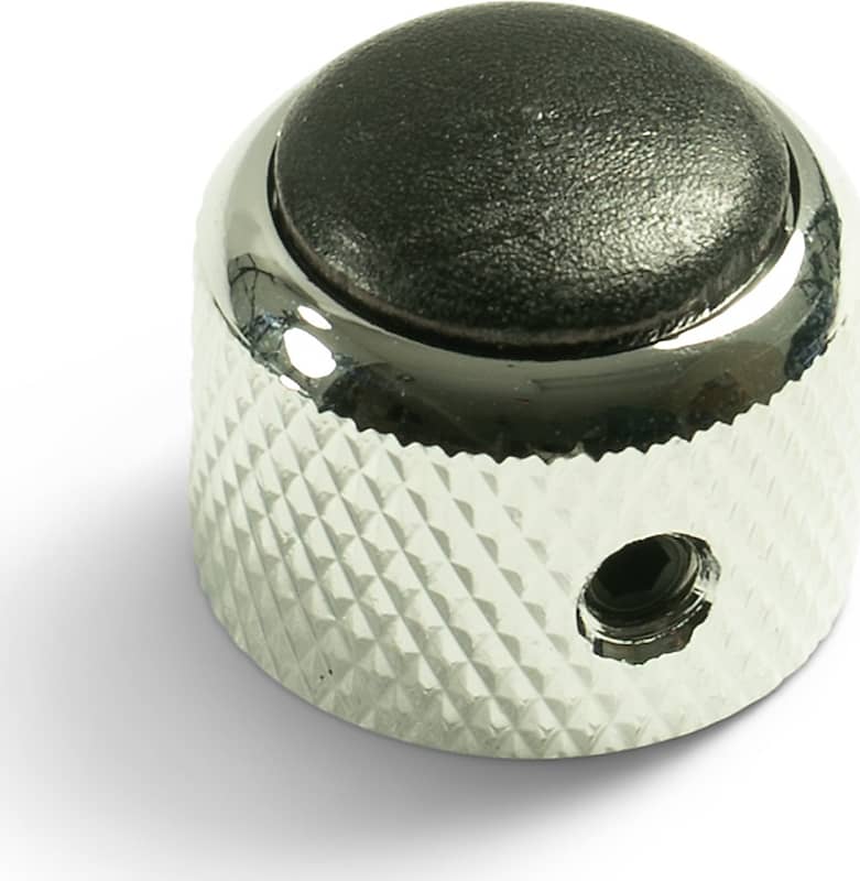 Q-Parts Knobs With Ebony Inlay - Dome Chrome | Reverb