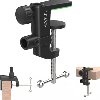 2-IN-1 Table Mount Clamp, LILANZo Heavy-Duty Metal Mic Clamp | Reverb