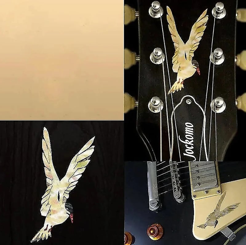 1 Piece Sea Swallow Guitar Headstock Inlay Sticker Decal | Reverb