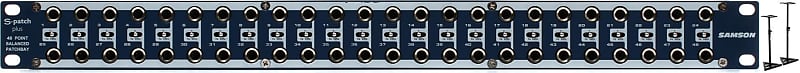 Samson S-Patch Plus 48-point Balanced Patchbay Bundle with | Reverb