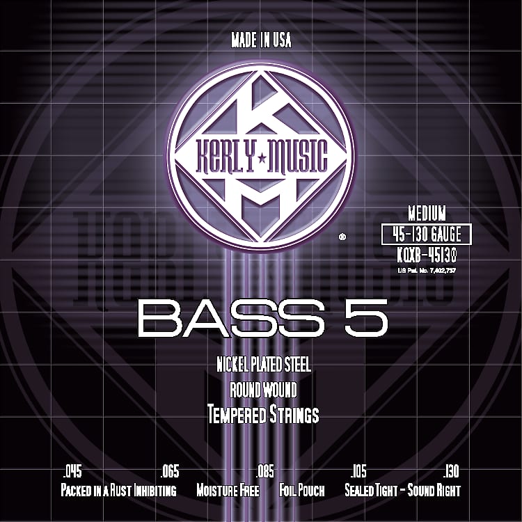 Kerly Long Life 5 String Bass Strings 45-130 | Reverb