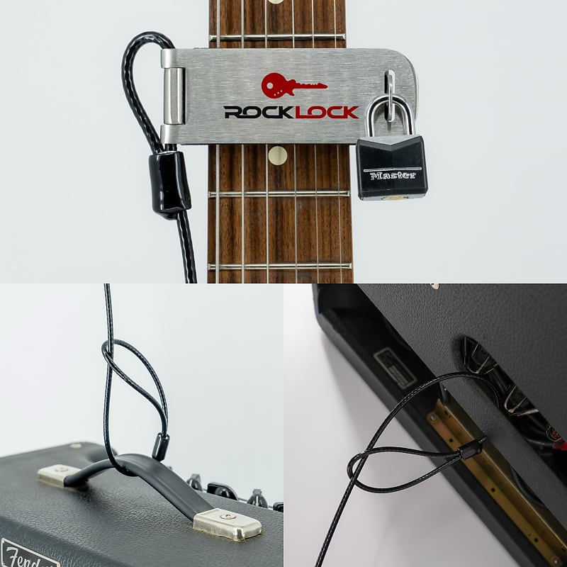 Rock-Lock Guitar and Bass Lock 2024 - Brushed Stainless Steel | Reverb