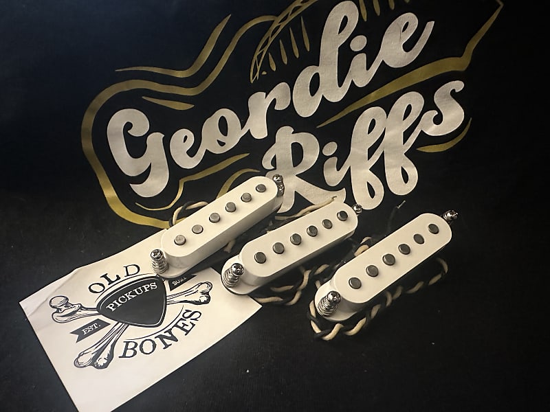 Old Bones Stratocaster Pickups - LH stagger | Reverb