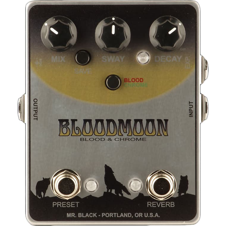 Mr Black Pedals Bloodmoon Blood and Chrome Modulated Reverb | Reverb