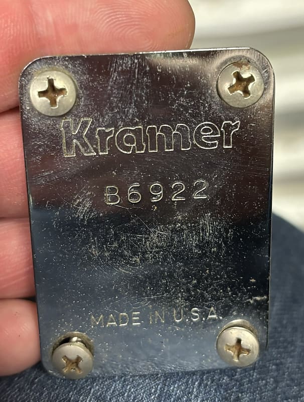 Vintage Kramer Neck Plate 1983, B Serial Number | Reverb