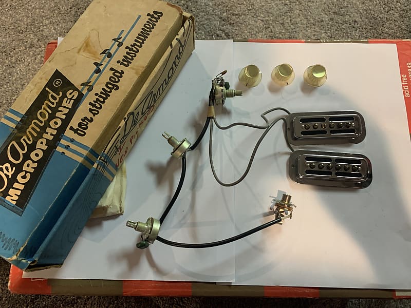 DeArmond 55-FB-12 Two Pickups w/Complete Wiring Harness and | Reverb